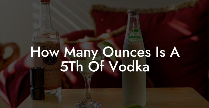 How Many Ounces Is A 5Th Of Vodka - Vodka Doctors